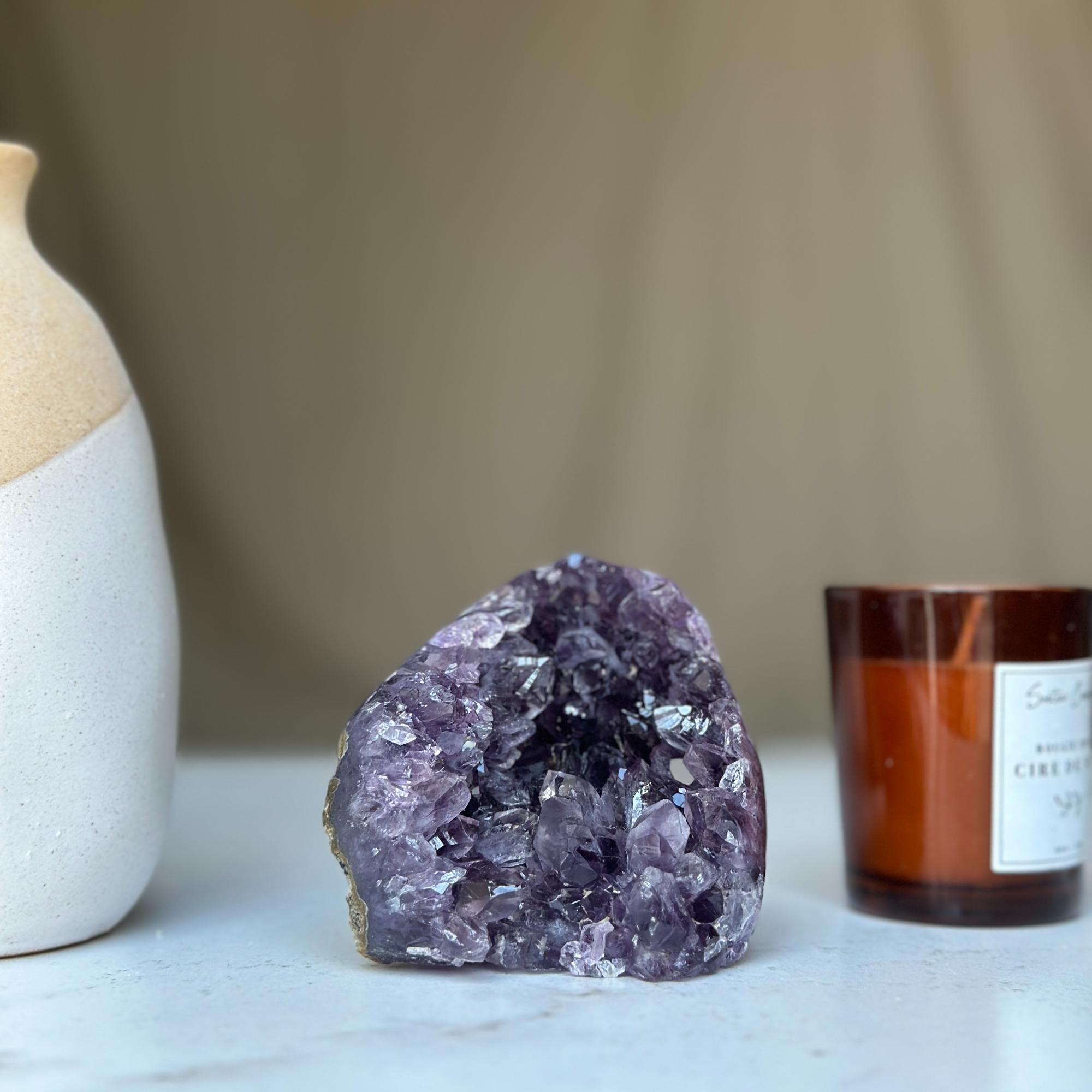 Large crystals Amethyst geode, Unique crystal cluster with FREE GIFT B ...