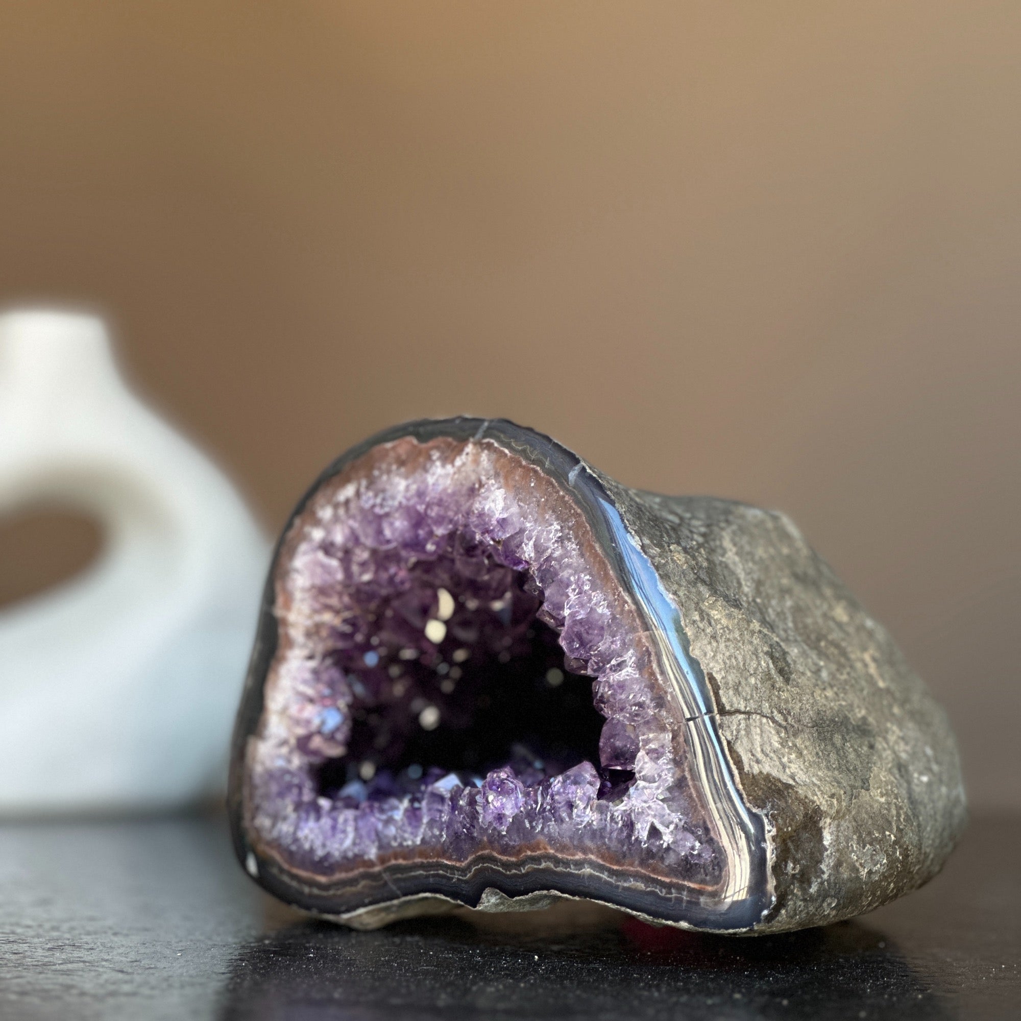 Rare find, Natural geode centerpiece, Unique geode bowl for tabletop d ...